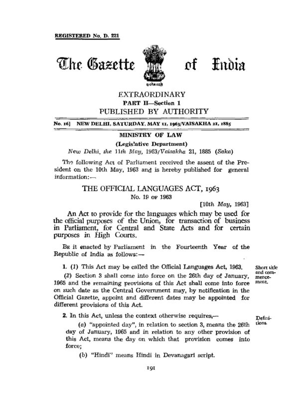 Language Politics in India: Regional Protests and Their National ...